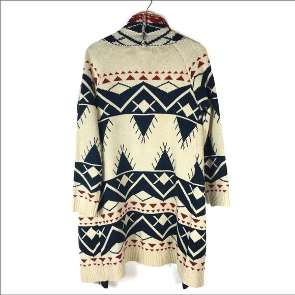 Anthropologie | Sweaters | Anthro Oliver By Escio Aztec Drape Cardigan ...